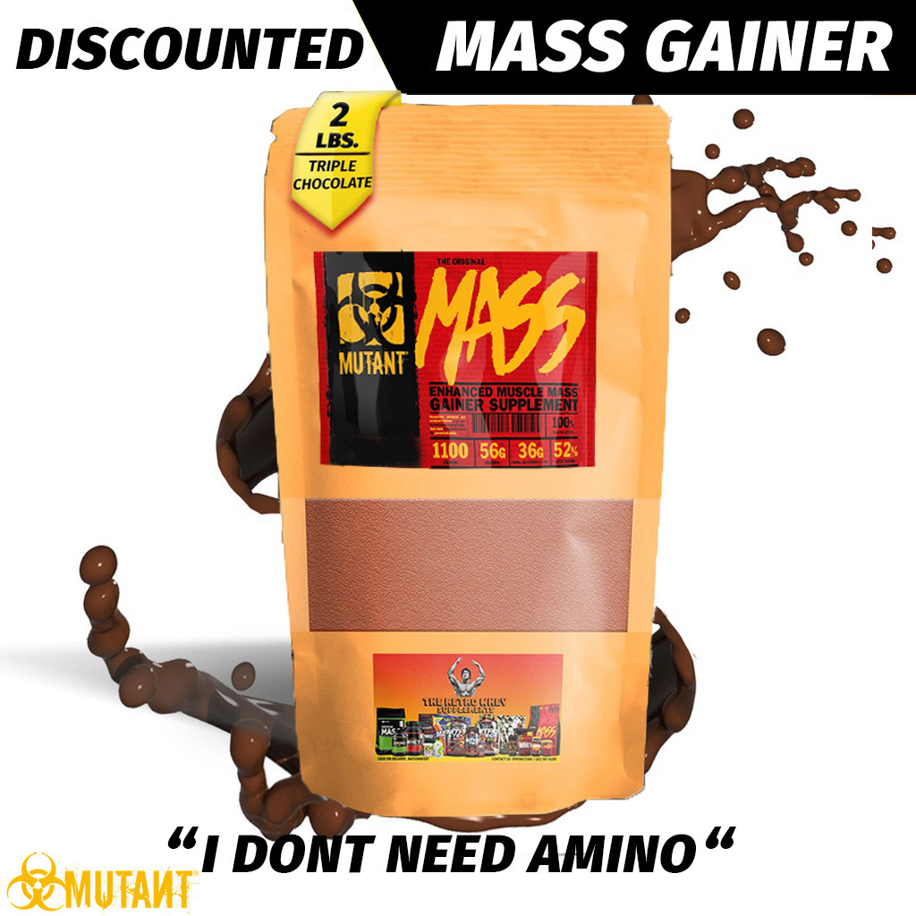Mutant Mass 1lb/ 2lbs. (Triple Chocolate) with FREE Amino Tabs ...