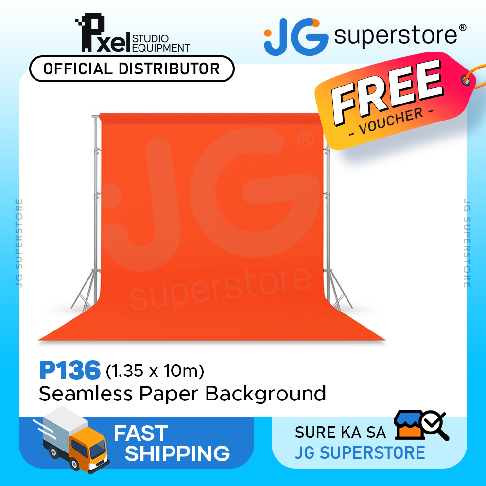 Pxel P136 1.35 x 10m Seamless Solid Color Paper Photo Background ...