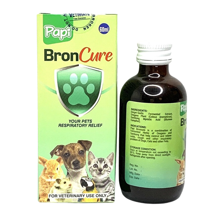 NEW Papi Broncure, Natural Antibiotic For Respiratory Infection in Pets ...