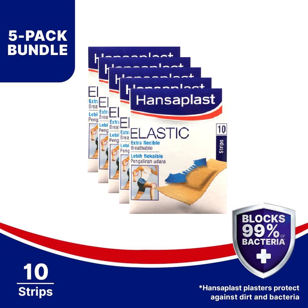 Hansaplast Elastic Wound Plasters 10s - Pack of 5 | Lazada PH