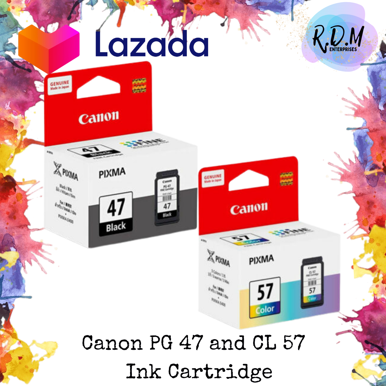 Canon PG 47 / CL 57 Original Ink Cartridge BLACK TRI-COLOR | Lazada PH