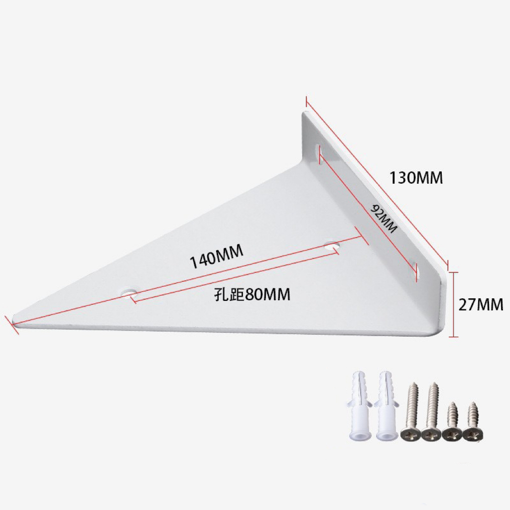 2 Pack Shelf Brackets 8*10cm Hidden Triangle Shelf Bracket Heavy Duty ...