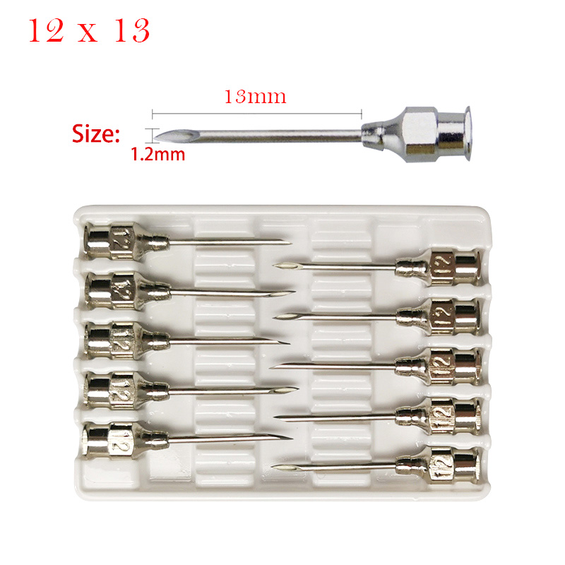 1 Dozen Assorted 10Pcs Stainless Steel Needles for Syringe Veterinary ...