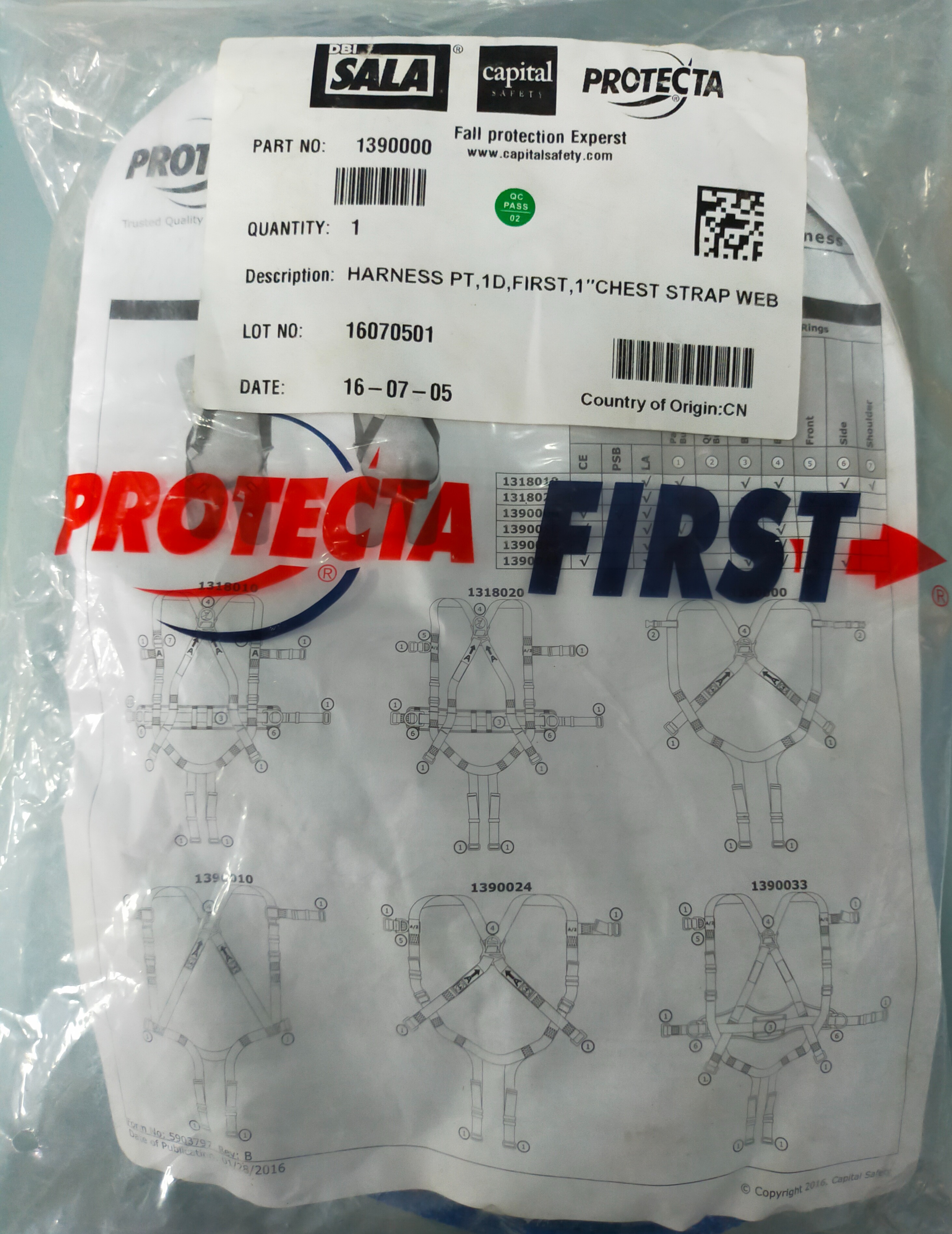 3M Protecta First Safety Harness 1390000 (Lanyard with Hook not ...
