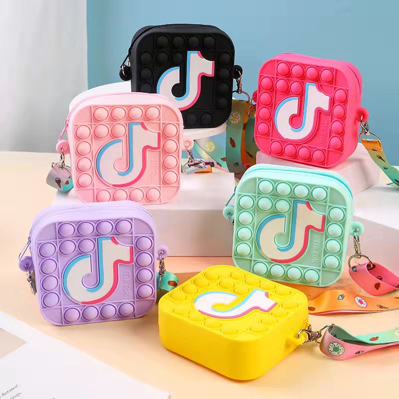 Pop Purse Fidget Toys Push Bubble Sensory Crossbody Shoulder Bag ...