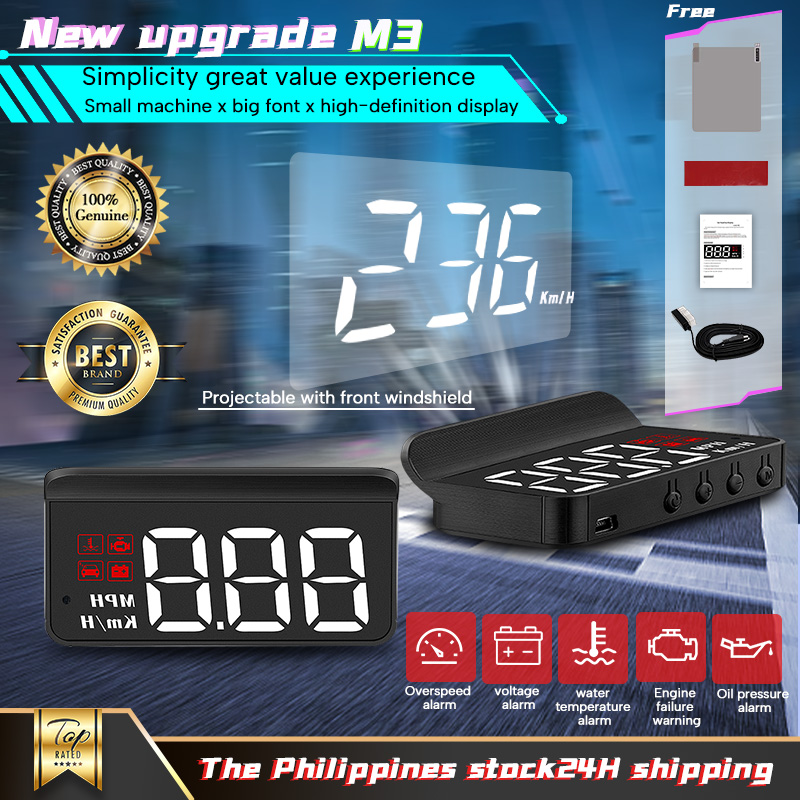 M3 OBD2 HUD Car Head Up Display Speedometer Monitor On Board Windshield ...
