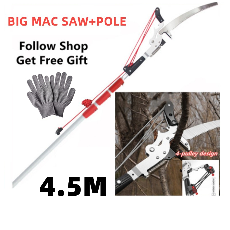 Yoqu Big Mac High Tree Branch Cutter with Pole Pruner Cutter with ...