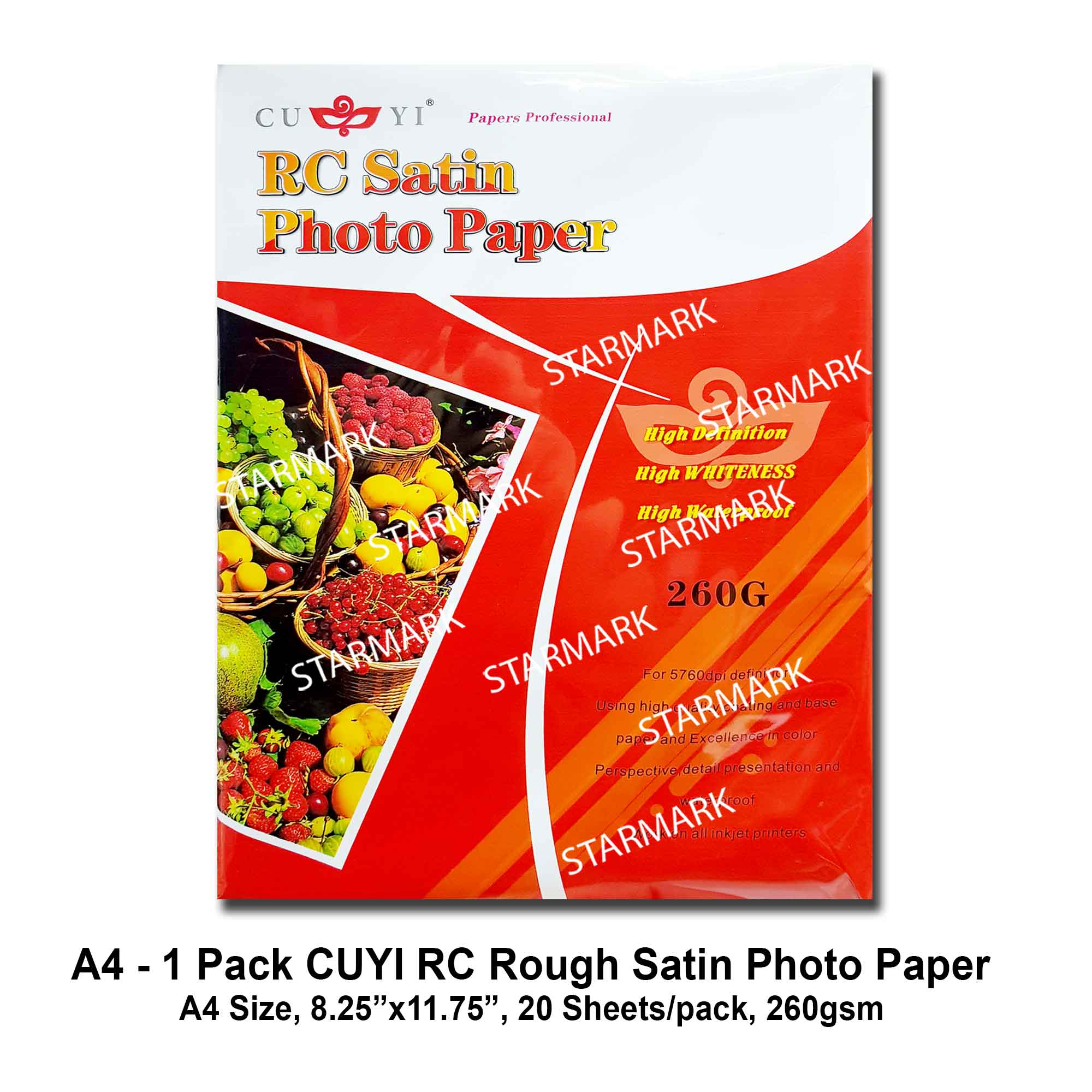 1 Pack Cuyi RC Rough Satin Photo Paper Papers Photopaper Photopapers ...