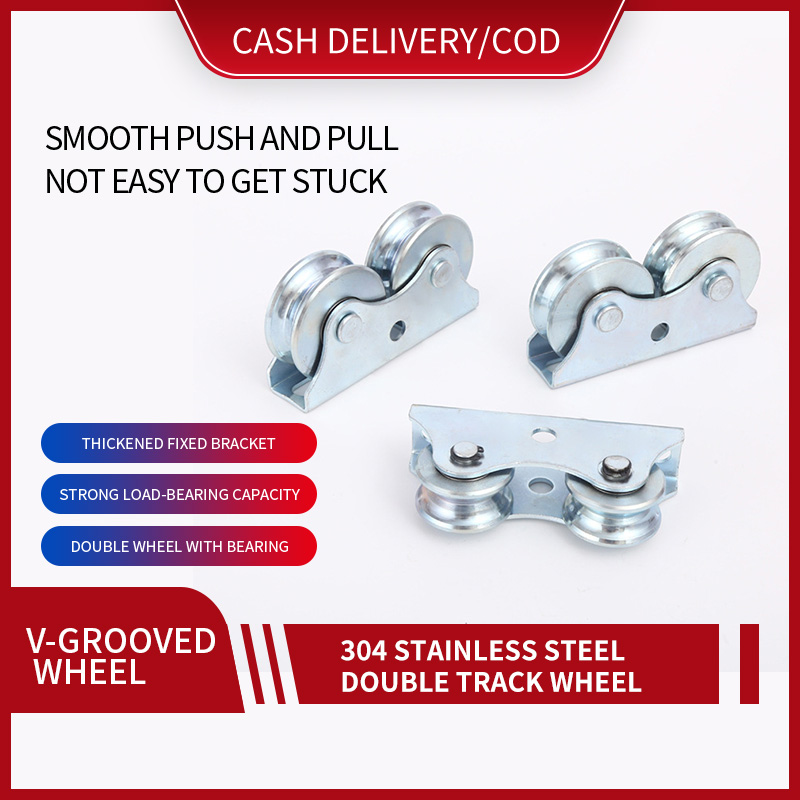 Heavy-Duty Stainless Steel V-Groove Track Roller | 2/3/4 Inch Sliding ...