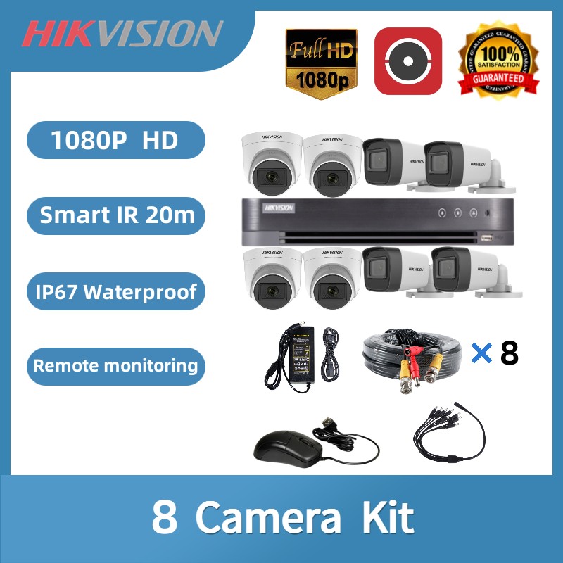 Hikvision CCTV 4/8CH 2MP CCTV Camera Package with HD Cellphone Remote ...
