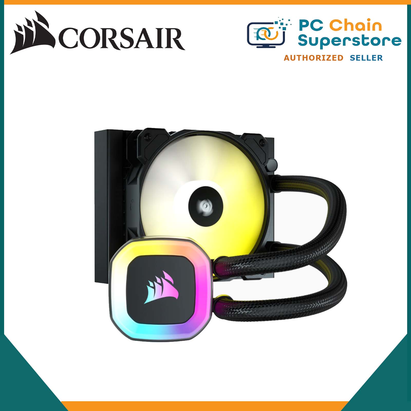 Corsair H55 RGB 120mm AIO Liquid CPU Cooler ( CW-9060052-WW ) | Lazada PH
