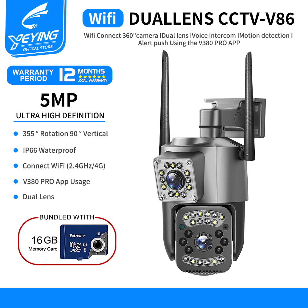 YEYING CCTV camera connect cellphone V86 Wifi connect 360 Outdoor ...