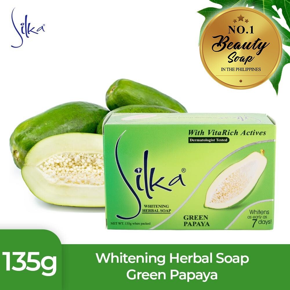 SILKA WHITENING HERBAL SOAP GREEN PAPAYA 135g | Lazada PH