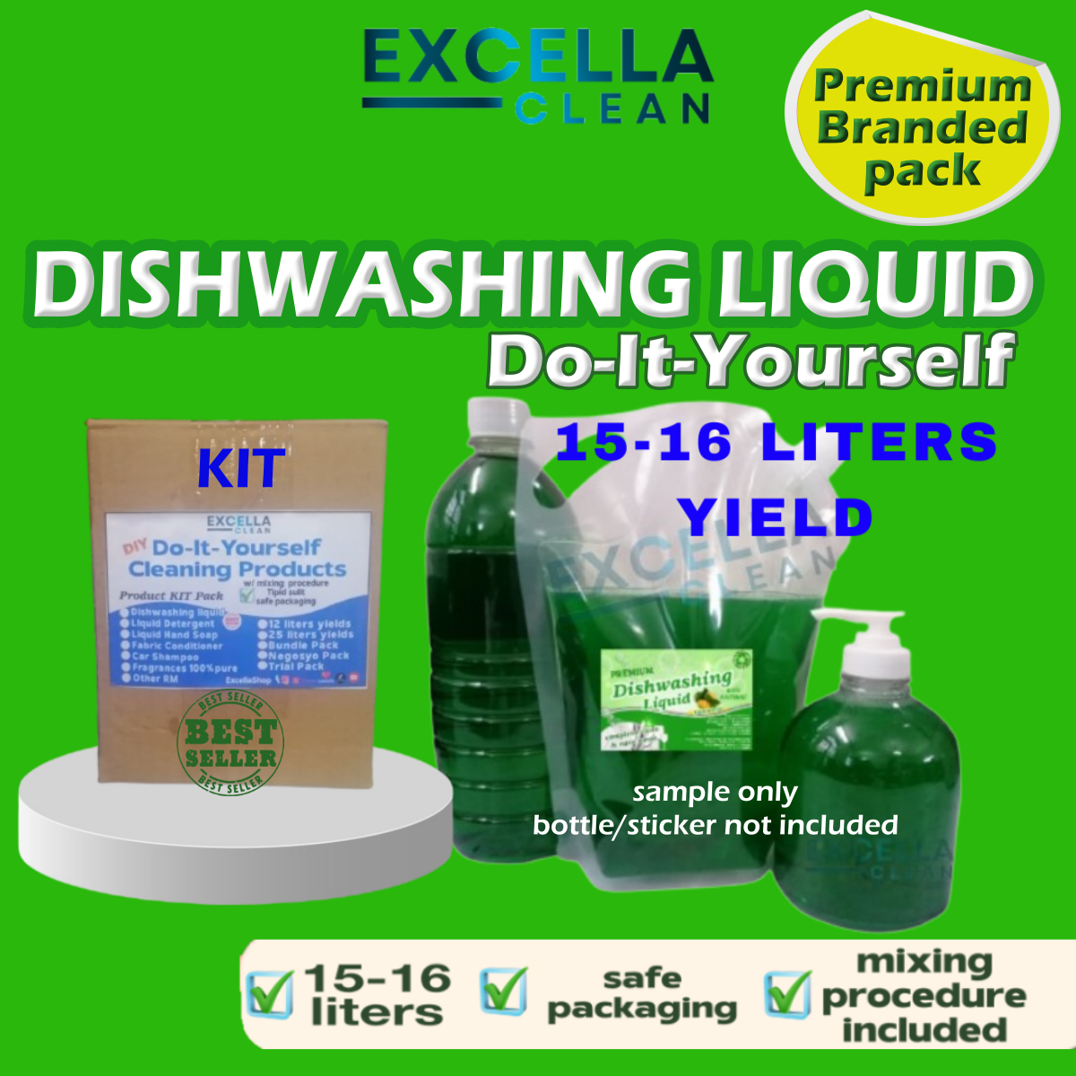 Premium BRANDED DIY Dishwashing Liquid KIT 15-16 Liters yield | Lazada PH
