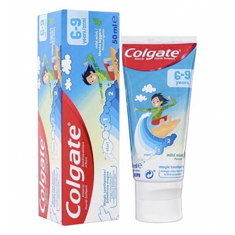 Colgate Kids Toothpaste 6-9 Years Mild Mint Magic Toothpaste 75mL ...