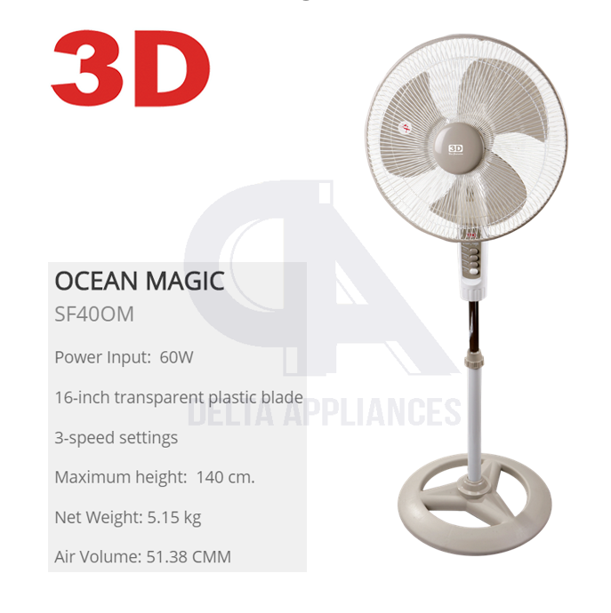 3D Ocean Magic Stand Fan 16" | Lazada PH