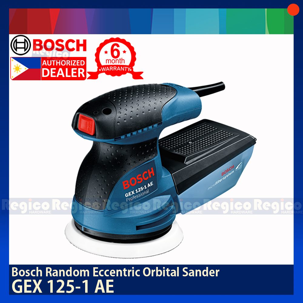 BOSCH GEX 125-1 AE Random Eccentric Orbital Sander Bosch Blue Line Regico Hardware | Lazada PH