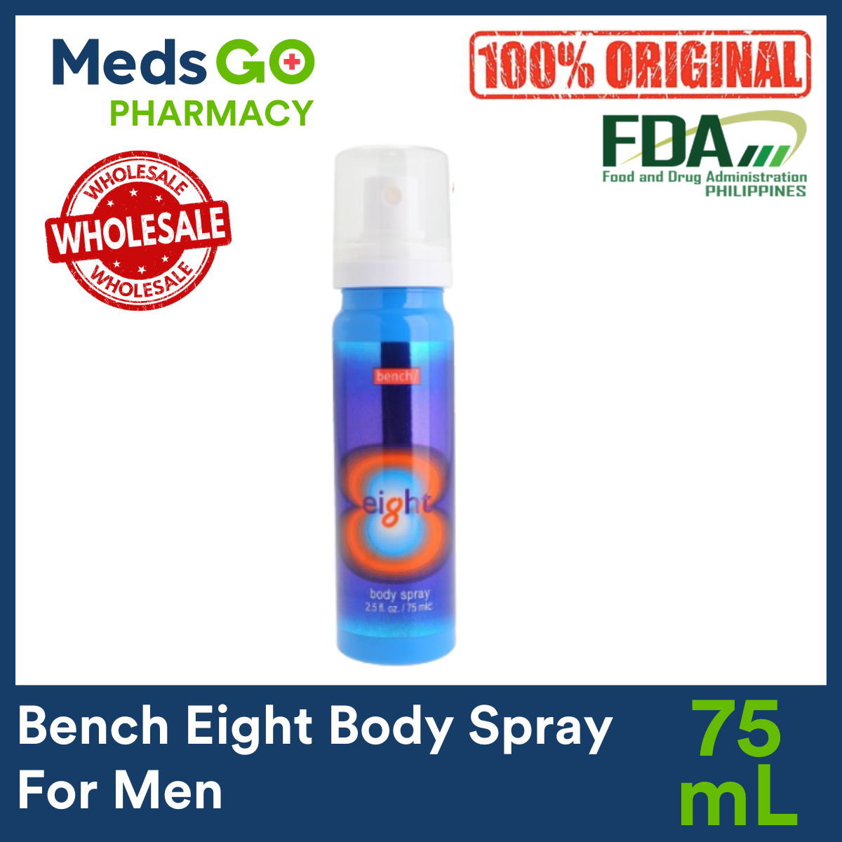 BENCH EIGHT Body Spray 75ml | Lazada PH