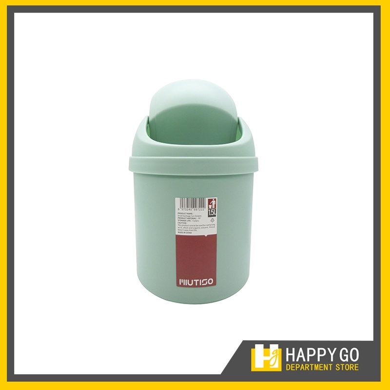 【COD】 Small Round Plastic Garbage Can Trash Bin 1.5L Disposal Container ...