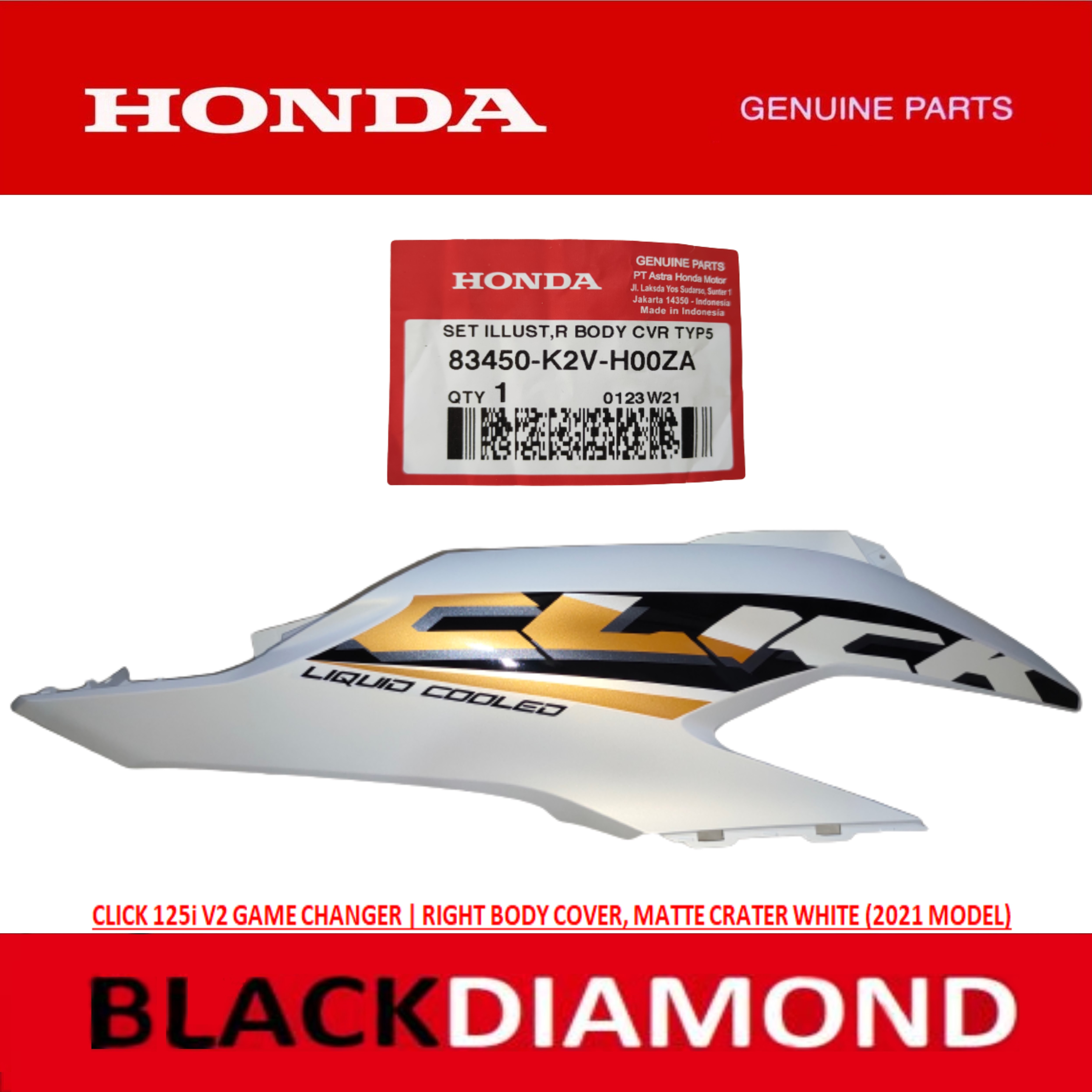 JOEY - ORIGINAL HONDA CLICK 125i V2 GAME CHANGER | BODY SIDE COVER ...