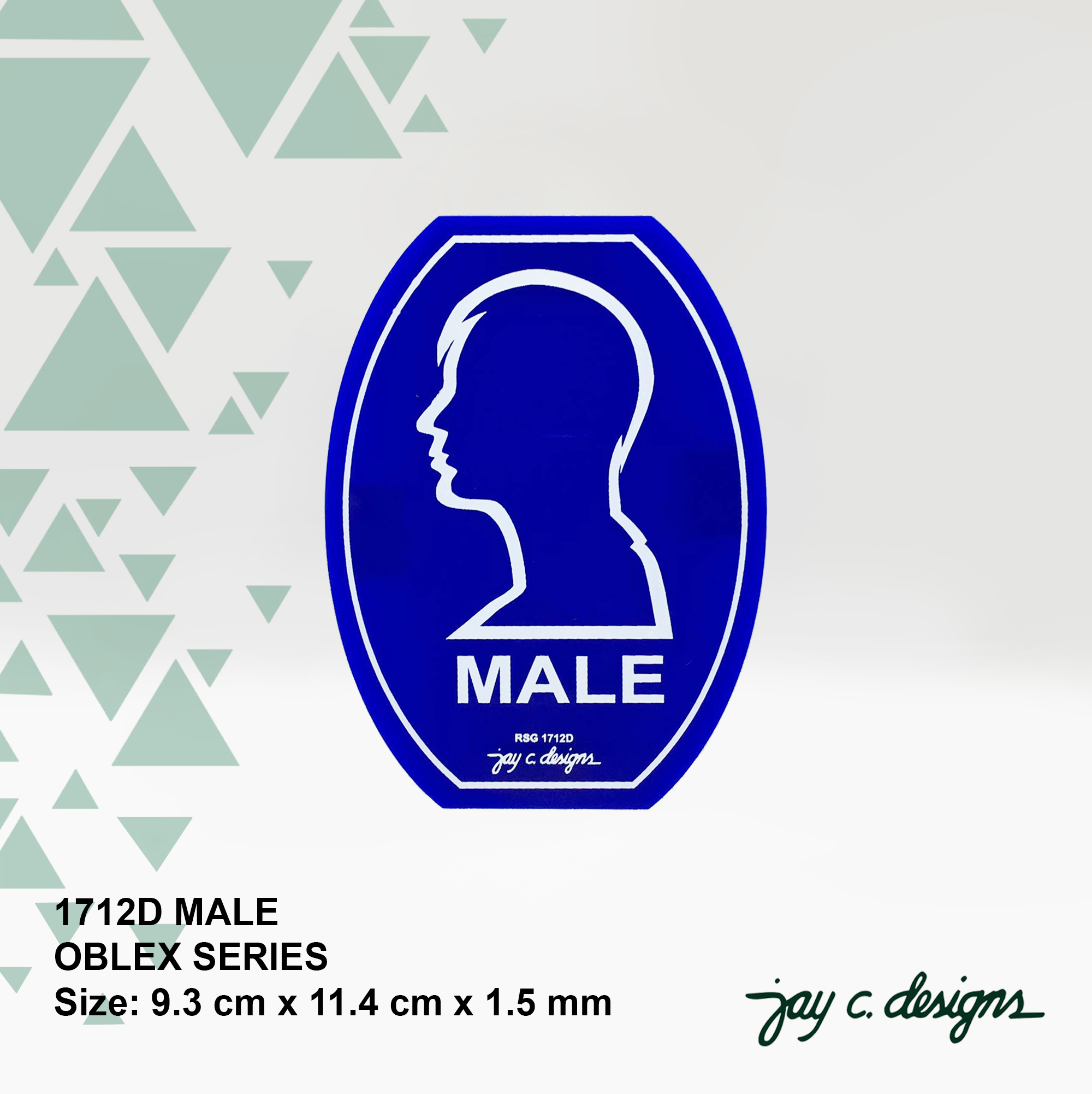 Acrylic Signage Male Sign Jay C. Designs 1712 | Lazada PH
