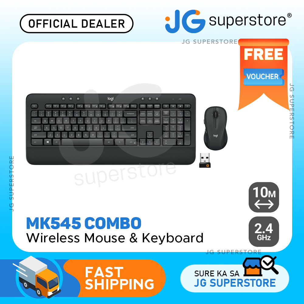 Logitech Mk545 Advanced Wireless Keyboard And Mouse Combo With Precision Tracking 2 4ghz Usb