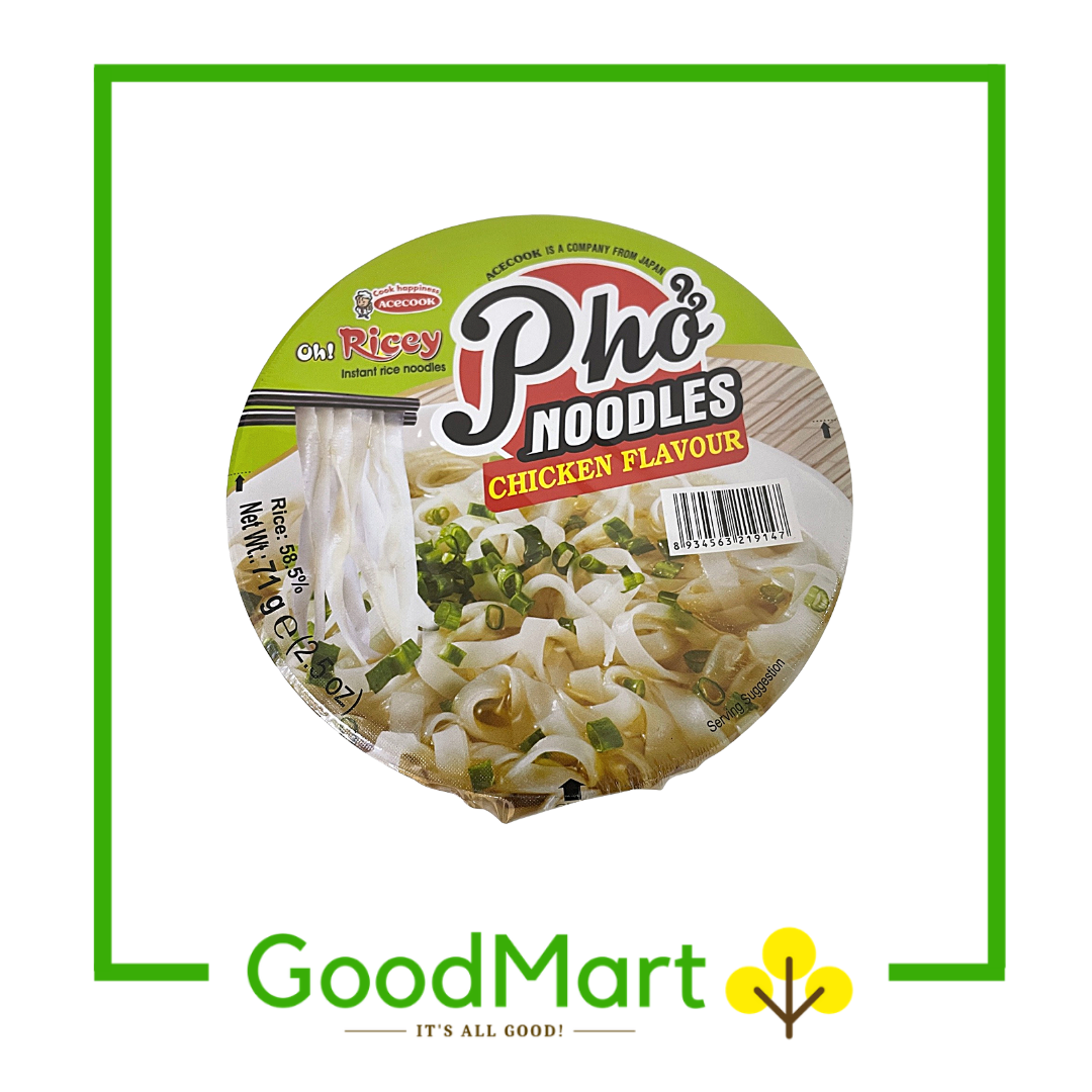 Acecook Oh! Ricey Instant Pho Noodles Bowl - Chicken Flavour 71g ...