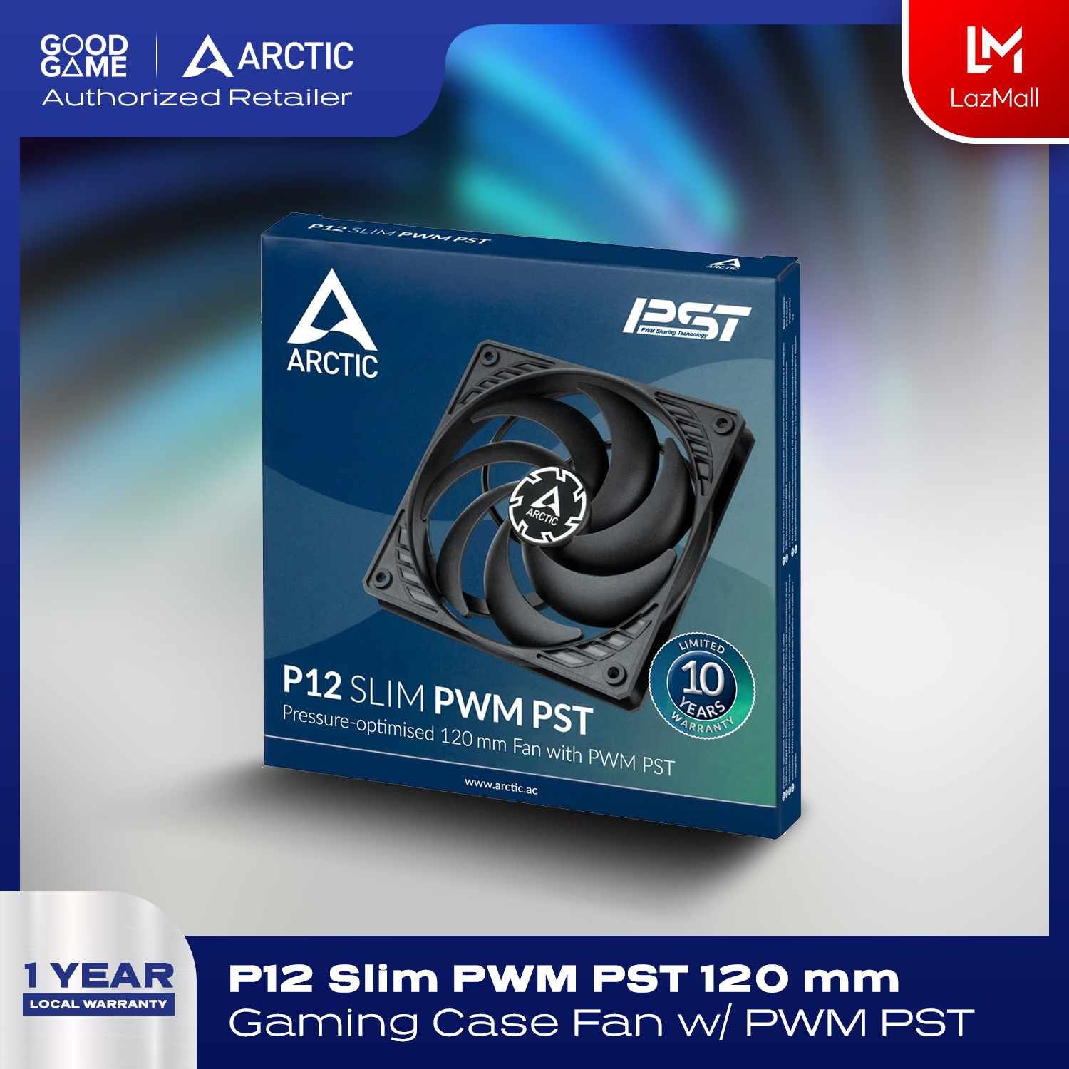 Arctic P12 Slim PWM PST 120 mm Case Fan with PWM Sharing Technology ...