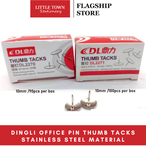 DL Office Pin Thumb Tacks Stainless Steel Material | Lazada PH