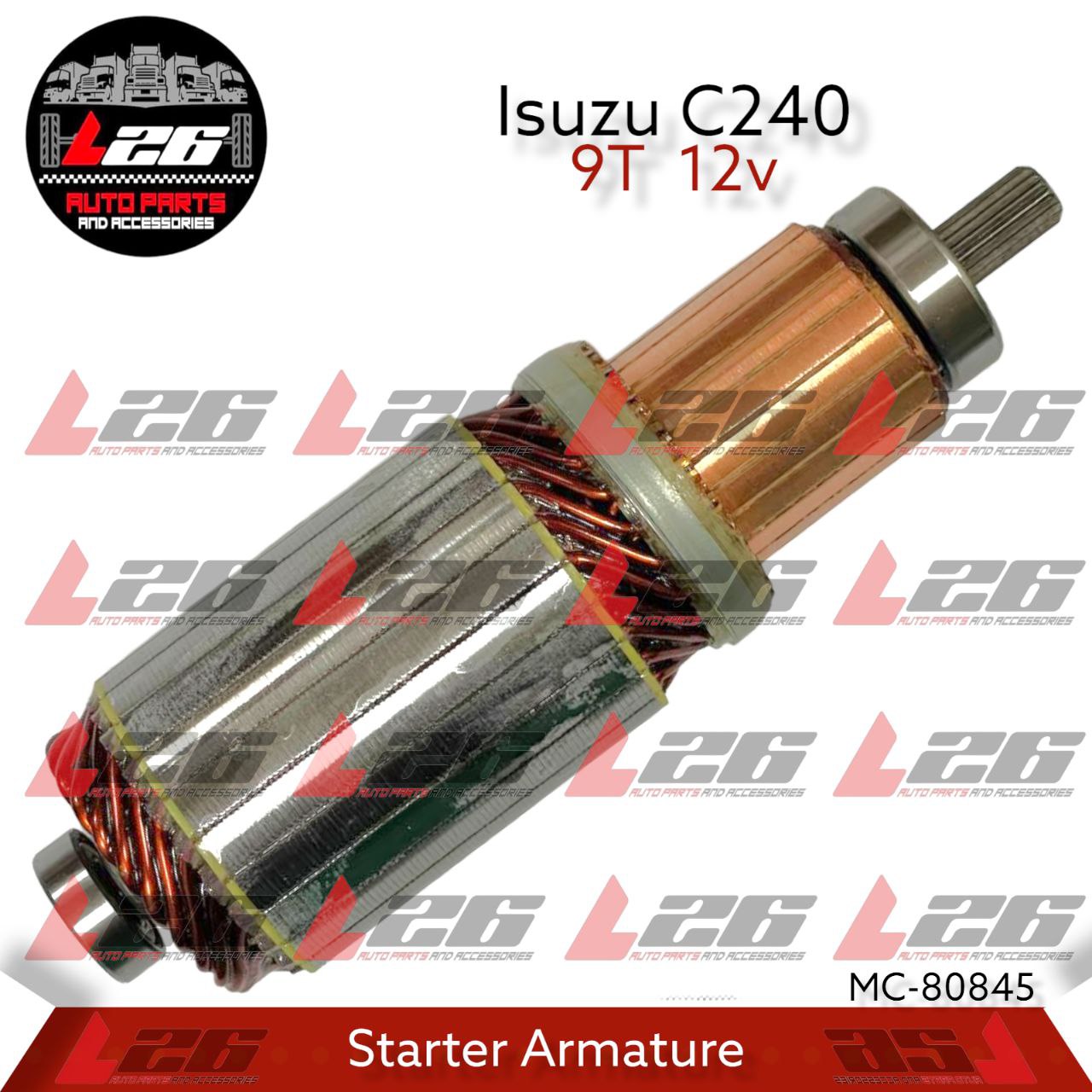 Isuzu C240 STARTER ARMATURE 9T 12V MC-80845 | Lazada PH