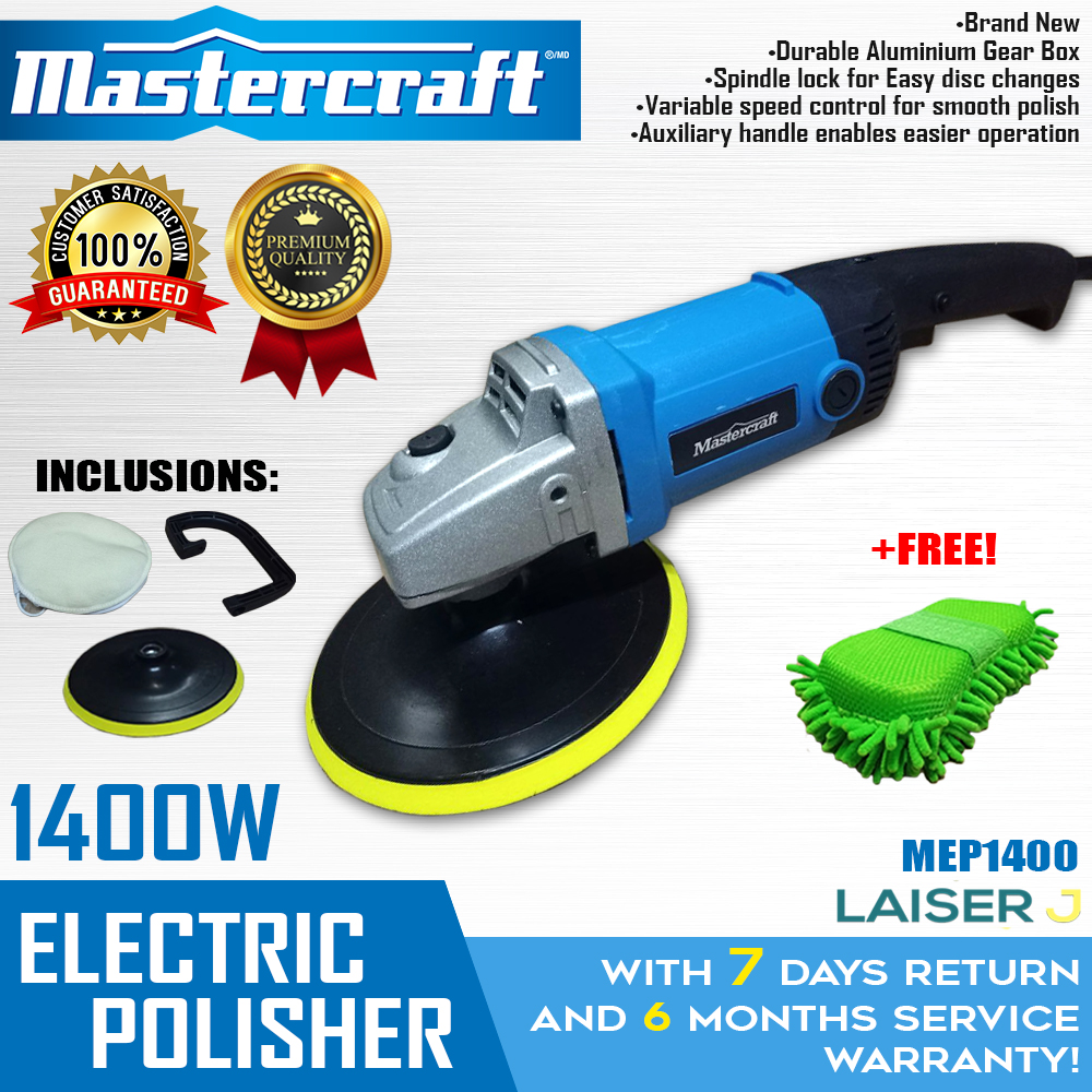 Mastercraft Electric Polisher 1400W MEP1400 + Free Microfiber Sponge ...