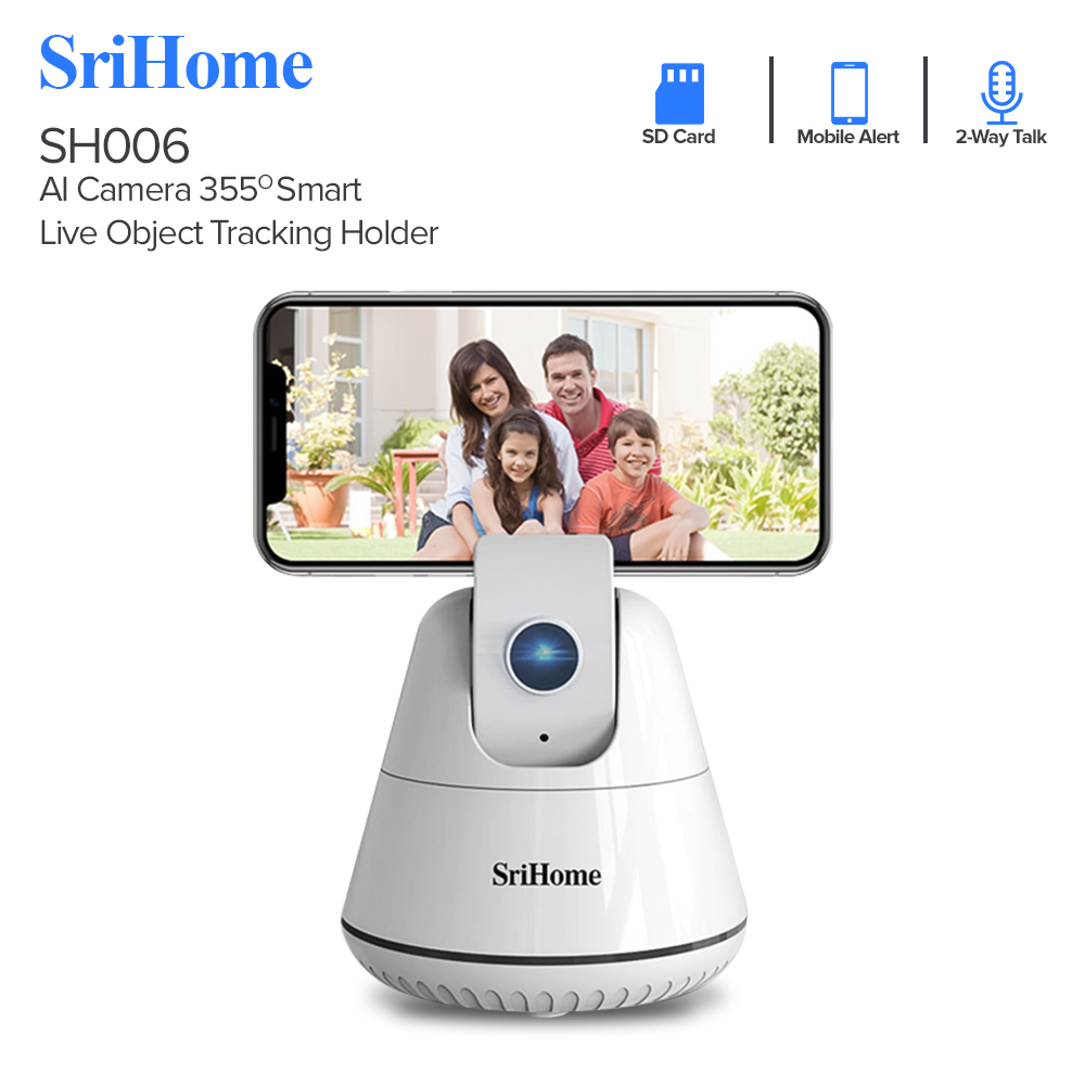 SriHome SH006 AI Camera 355° Smart Live Object Tracking Holder For ...