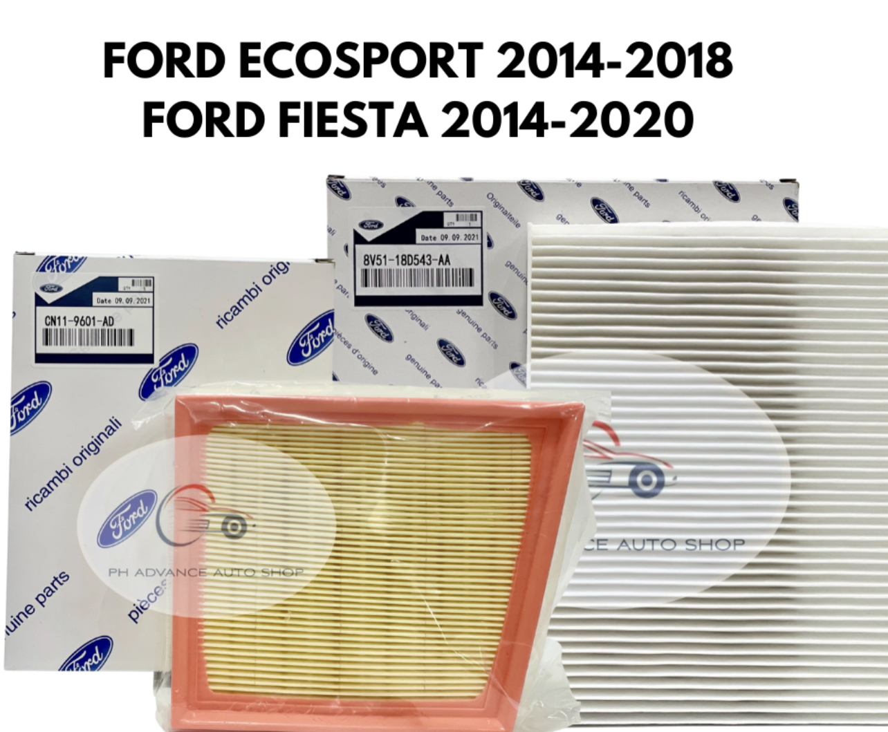 Combo Cabin Filter and Air Filter Ford Ecosport 2014-2018 / Fiesta 2014 ...