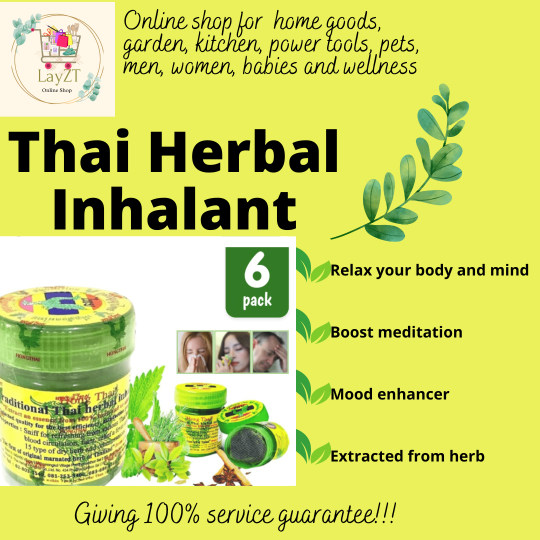 Hong Thai Inhaler Thailand Original Herbal Inhalant 100% Authentic (6 ...