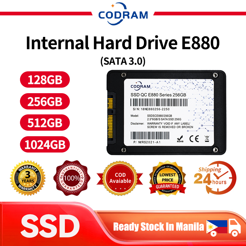 CODRAM SSD SATA 3.0 128GB 256GB 512GB 1TB 2TB Internal Solid State Hard ...