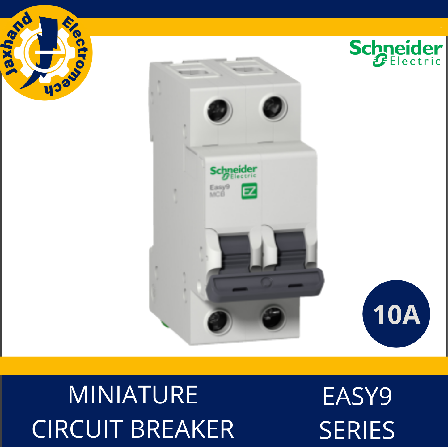 Schneider Miniature Circuit Breaker 2-Poles Easy9 Series Curve C ...