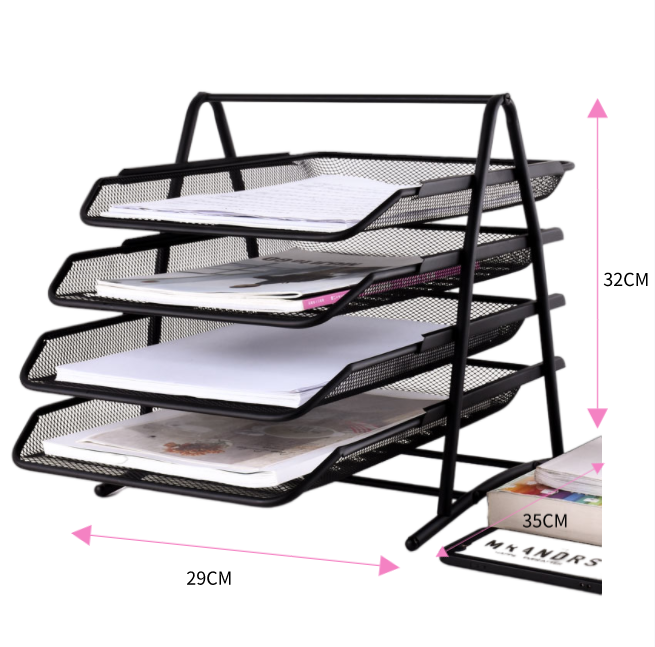 Office organizer Office supplies, Four-layer file tray/file holder/a4 ...