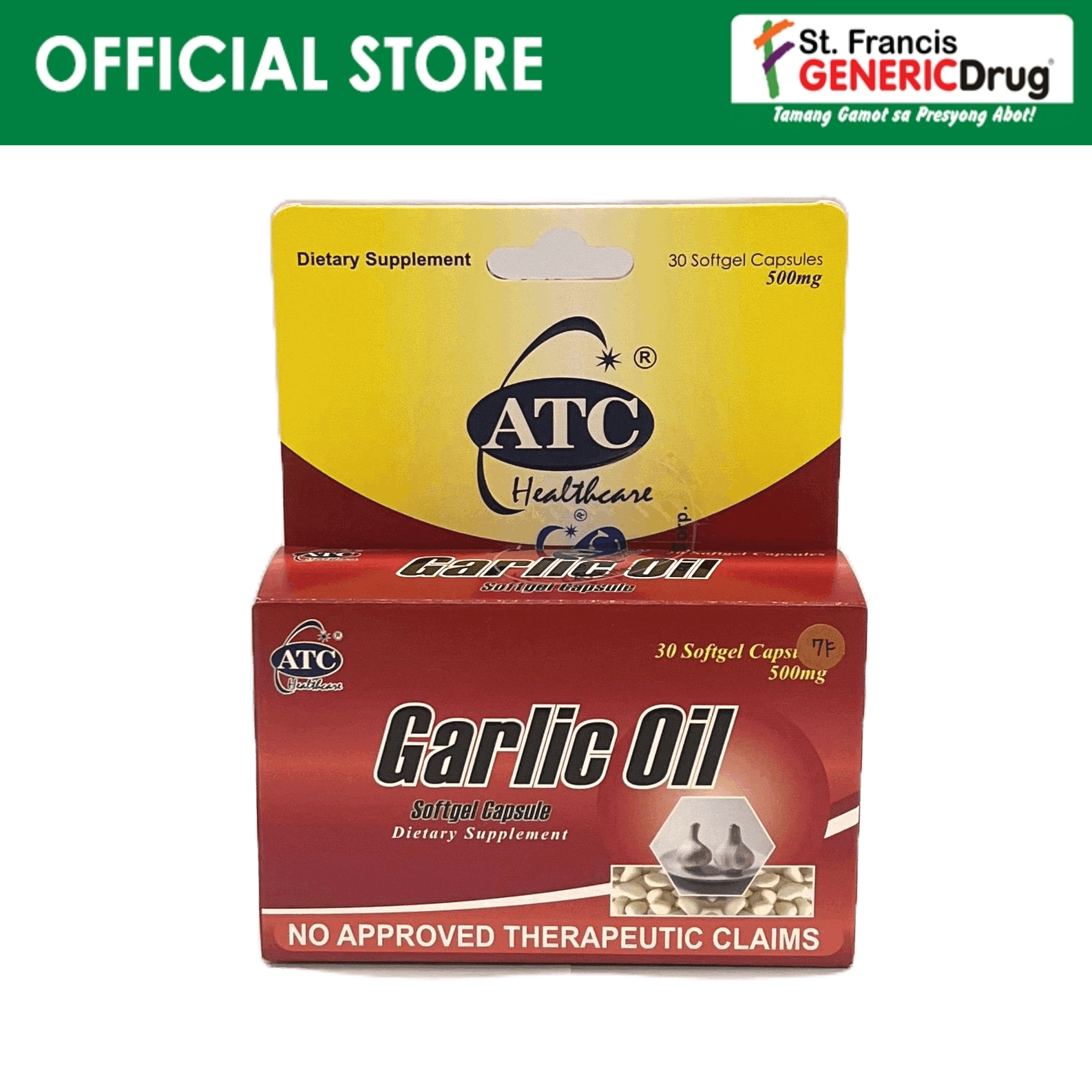 Garlic Oil (ATC®) 500 mg Soft-gel Capsule | Lazada PH