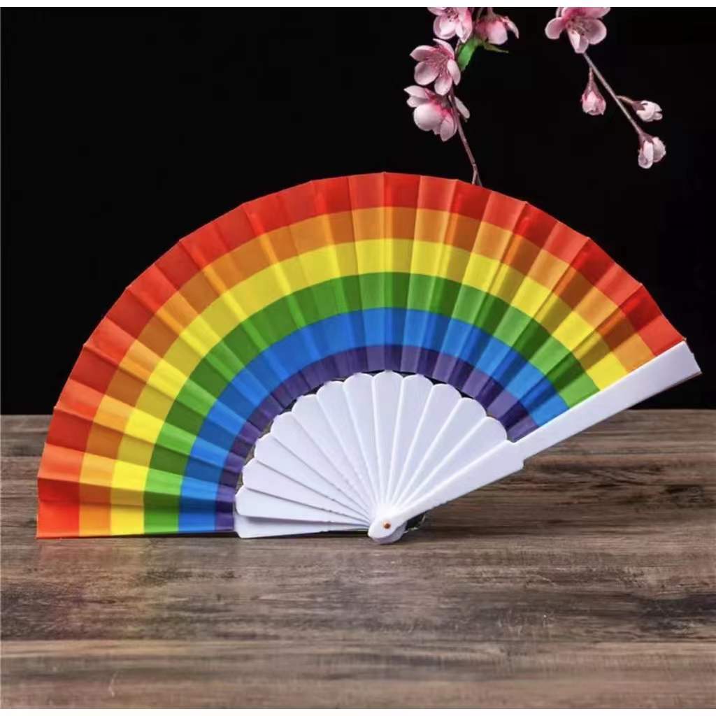 100% Original Amazing Elegant Floral Design Plastic Folding Fan ...