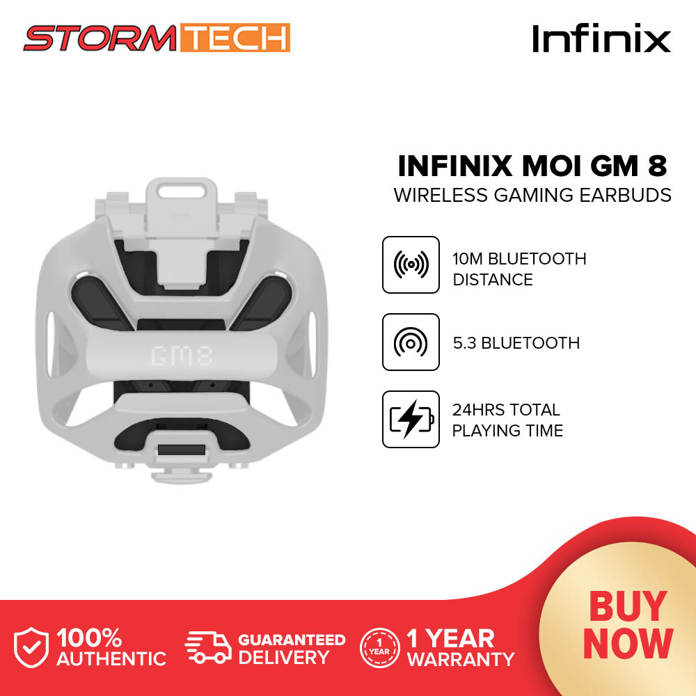 Infinix Moi GM 8 Wireless Gaming Earbuds | Bluetooth 5.3 | 10m ...