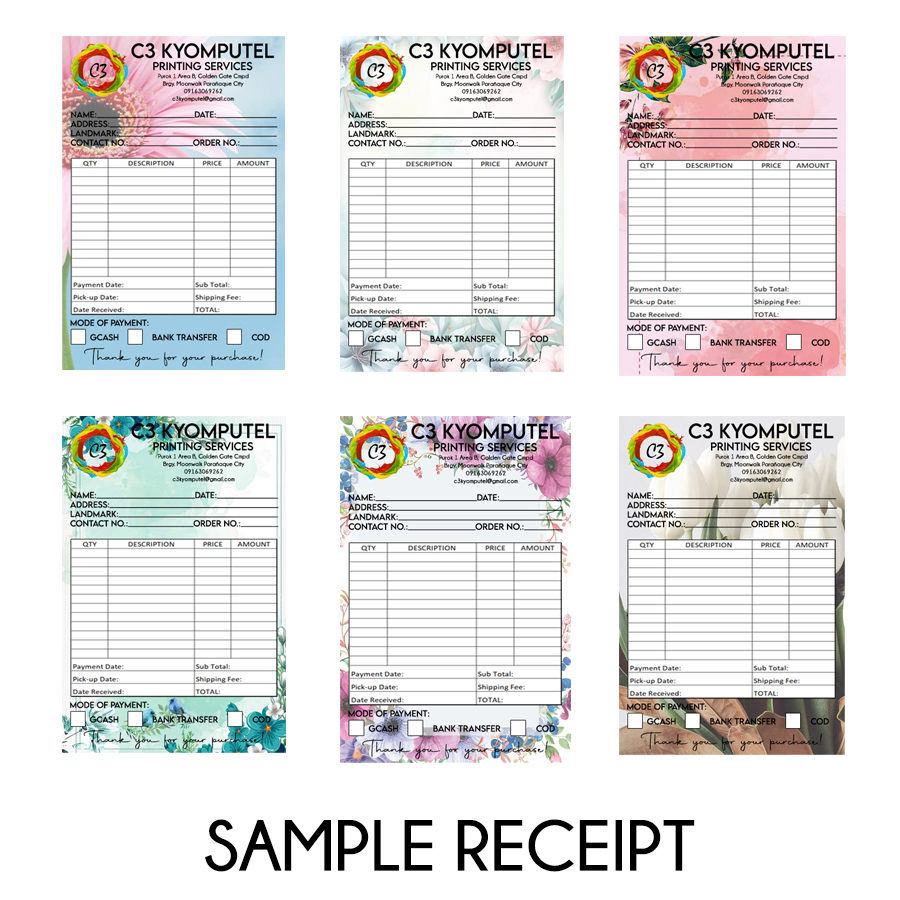 Personalized receipt Customized receipt sales invoice | Lazada PH