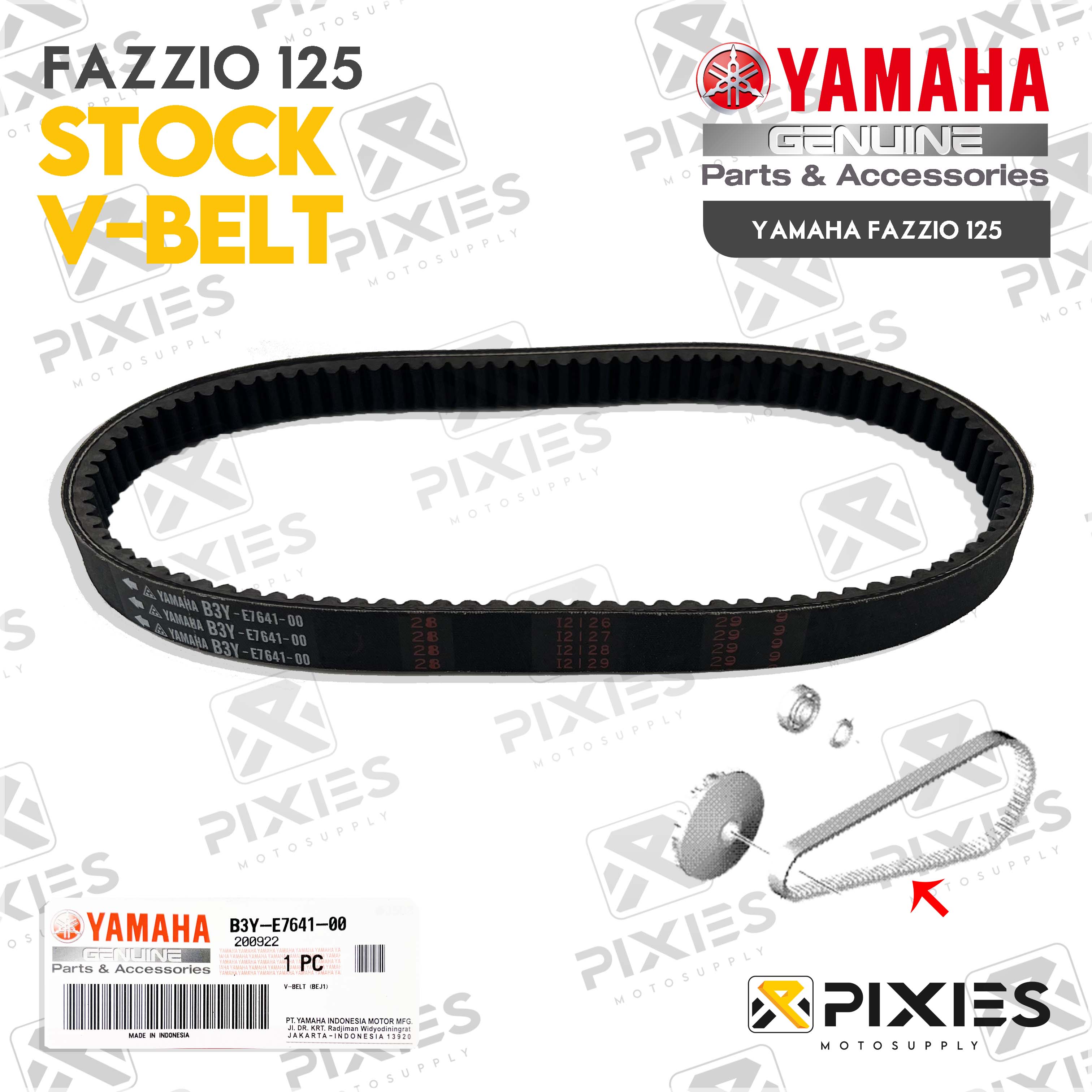 B3YE764100 YAMAHA GENUINE PARTS YAMAHA FAZZIO 125 V BELT VBELT | Lazada PH