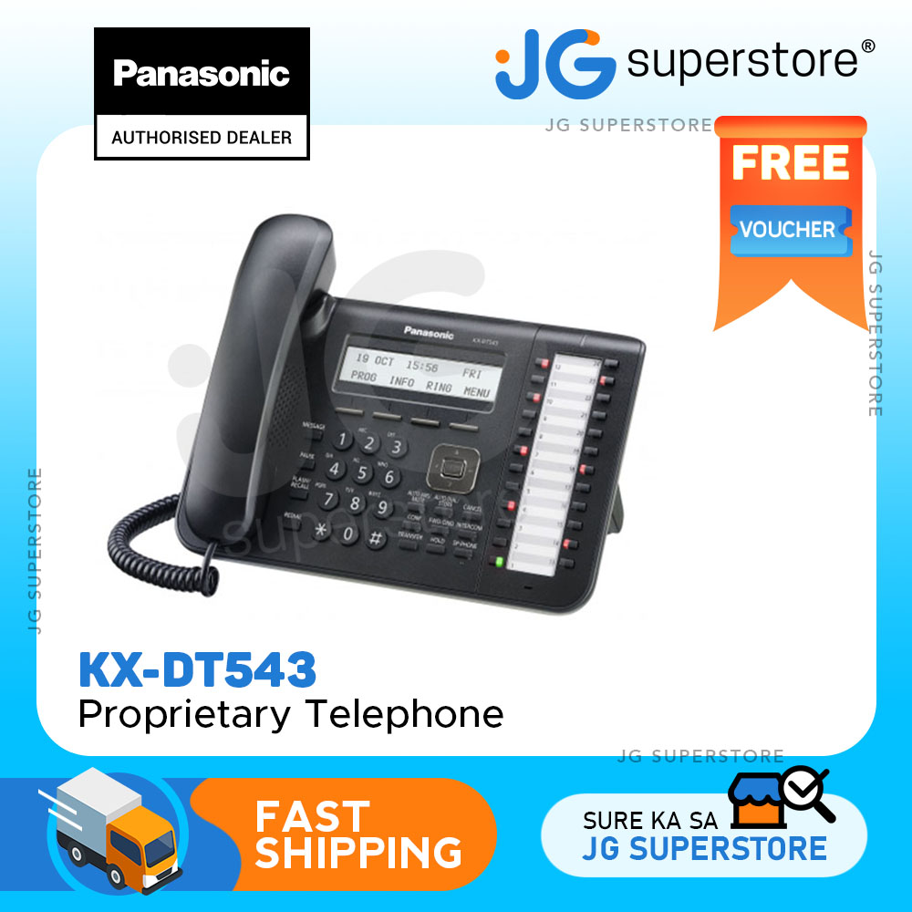 Panasonic Digital Proprietary Telephone with 24 Programmable Function Keys, 3-Line LCD Display ...