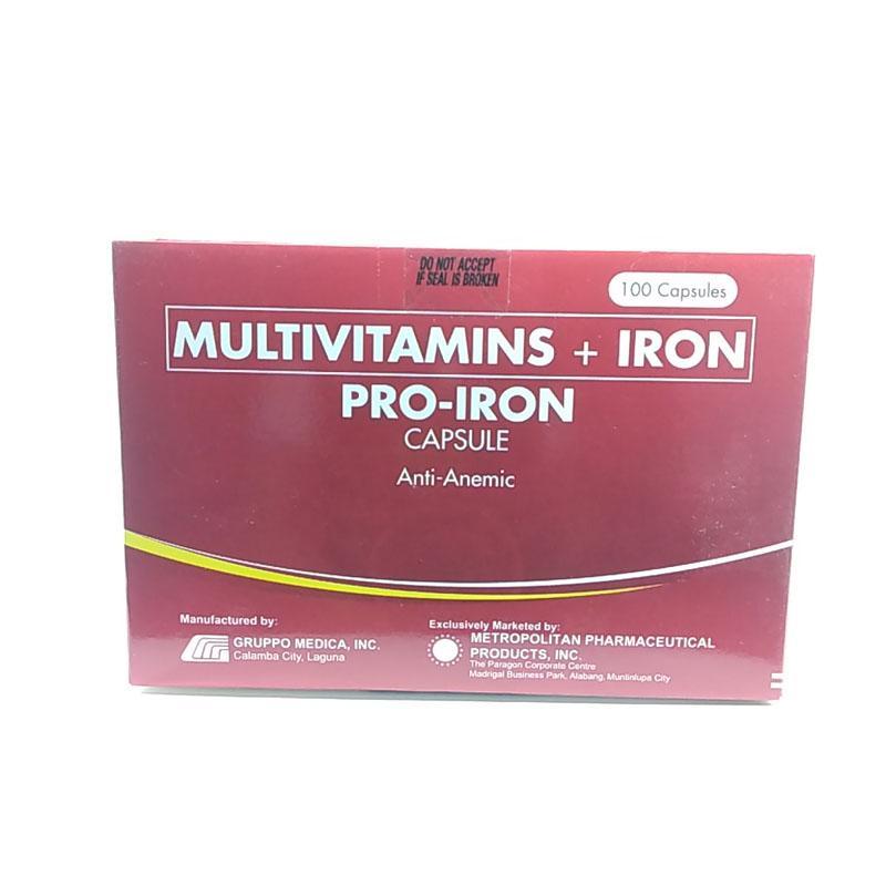 Pro-Iron capsule 100's(Multivit+Iron) | Lazada PH