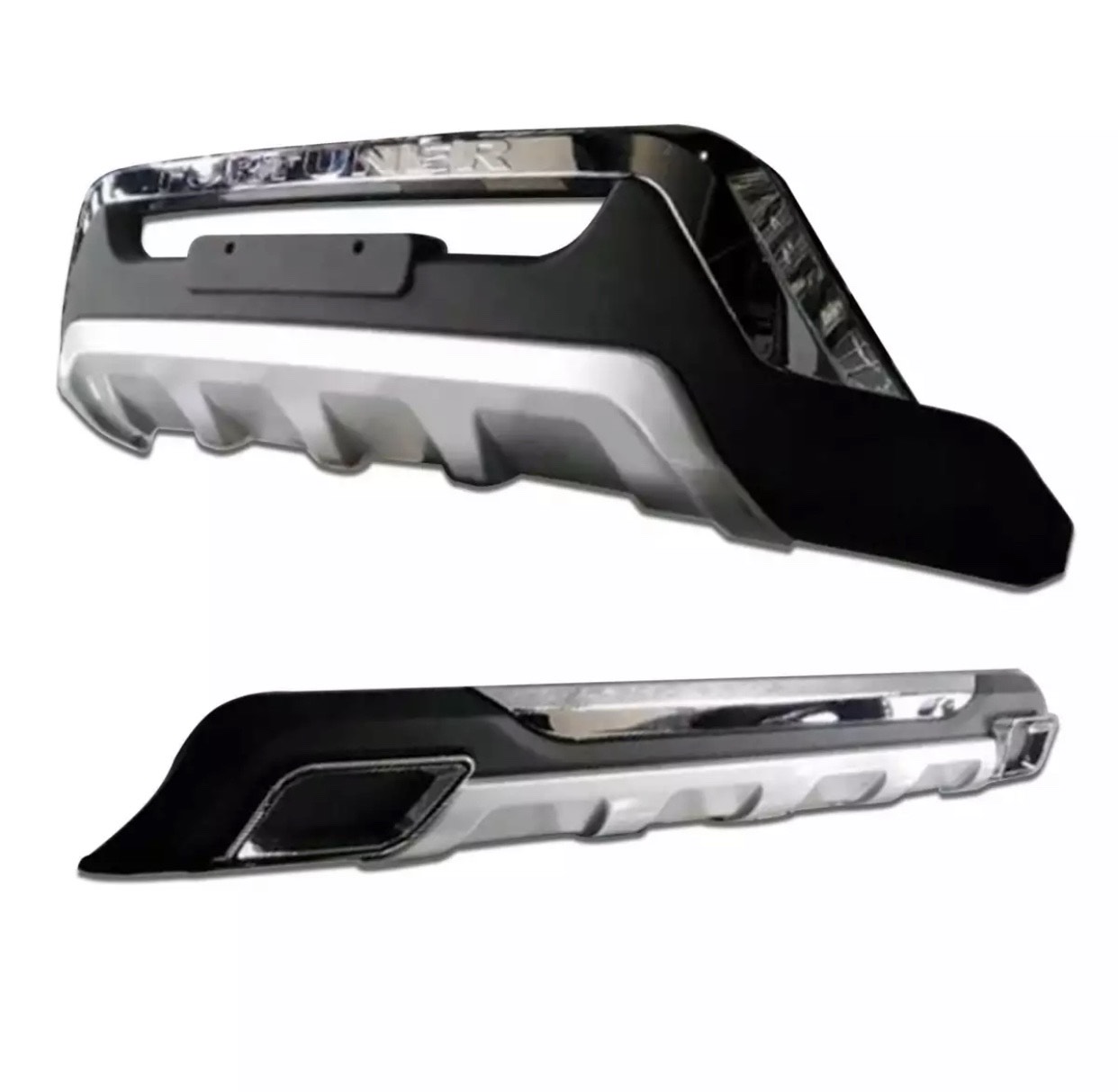 Toyota Fortuner Front And Rear Nudge Bar Undergarnish/ Bodykits 2016 ...