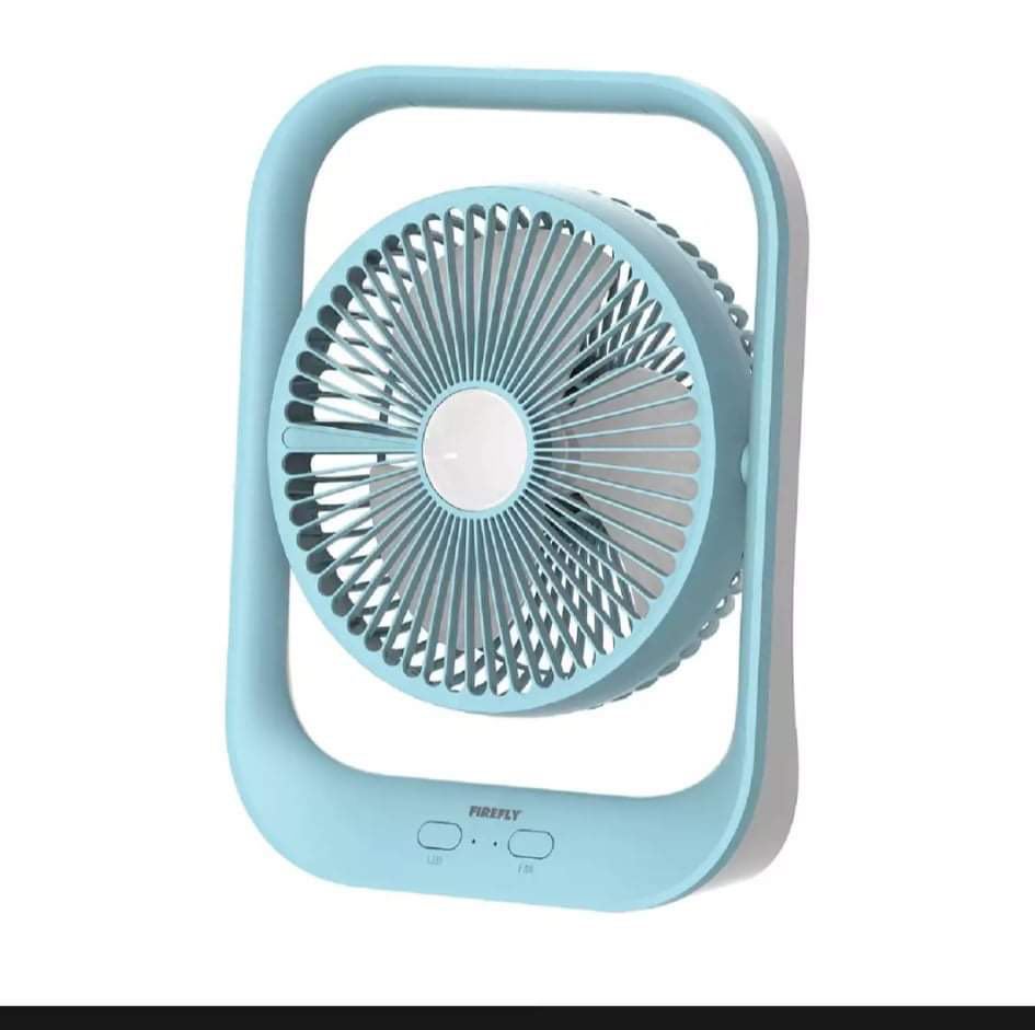 Firefly Rechargeable Electric Fan W/ Light 25 hrs Emergency Led Light ...