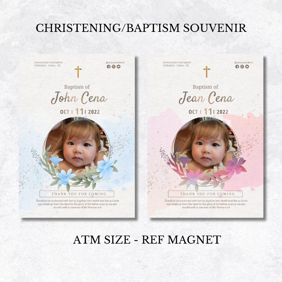 CHRISTENING BAPTISM SOUVENIR- ATM SIZE REF MAGNET | Lazada PH