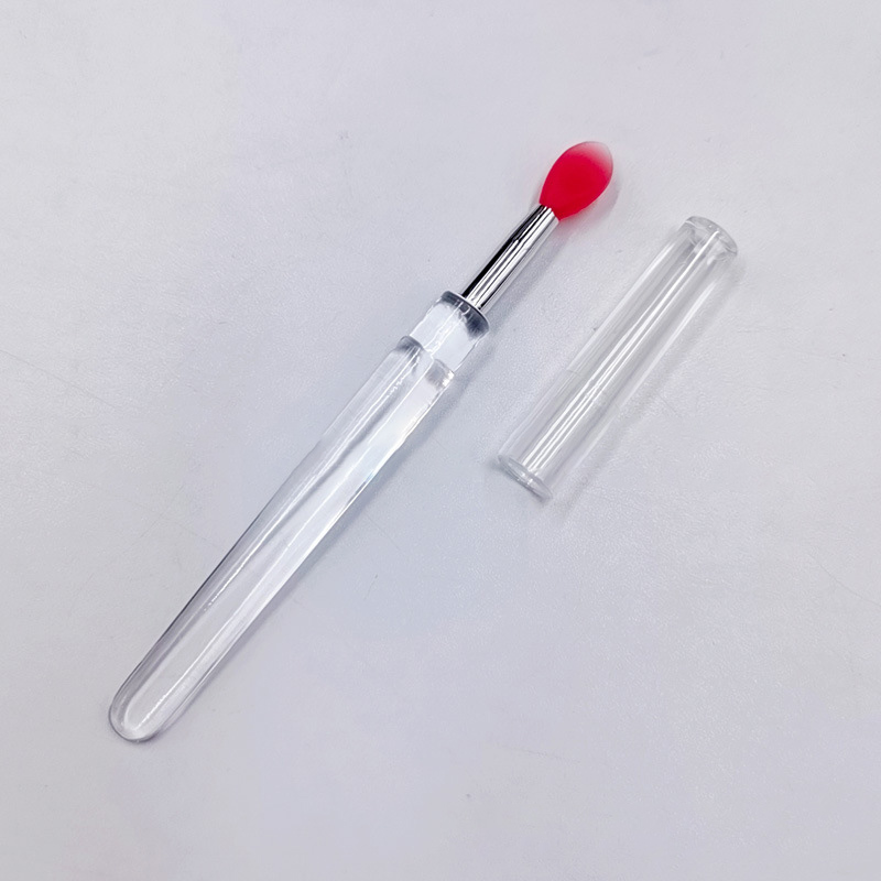 With Cover Silicone Lip Brush Portable Smear Lip Mask Sequin Lipstick ...
