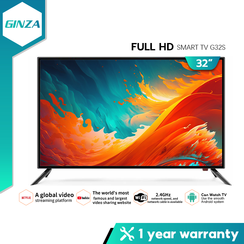 GINZA Smart 65 inch tv sale 55" Inch Google Smart Digital LED TV 50'' 43'' 32'' inch TV With ...