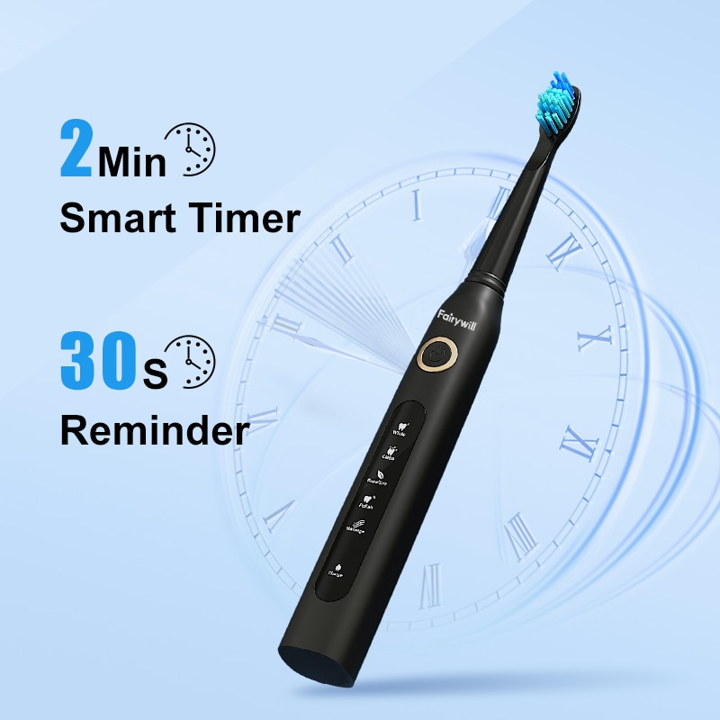 Fairywill Electric Toothbrush Sonic Waterproof USB Rechargeable ...